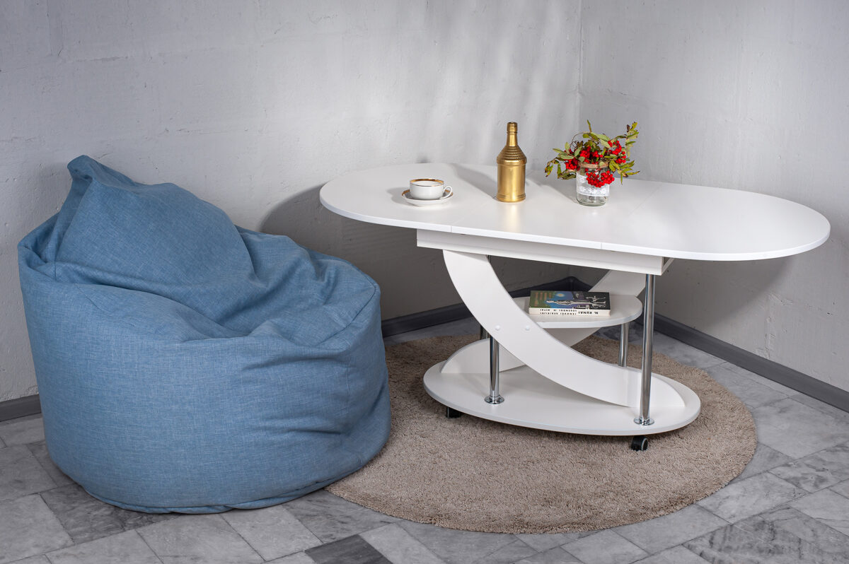 Prailginamas kavos staliukas ''VYTAUTAS'' baltas - PRAILGINAMI KAVOS STALIUKAI - E-PARDUOTUVĖ ...